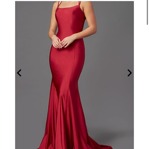 PromGirl | Dresses | Prom Girl Corset Red Open Back Prom Dress | Poshmark